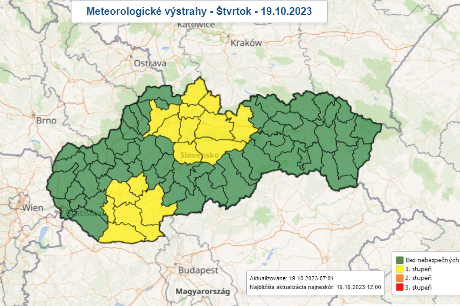HNonline.sk - Pozor na silný vietor v Nitrianskom kraji i víchricou na horách